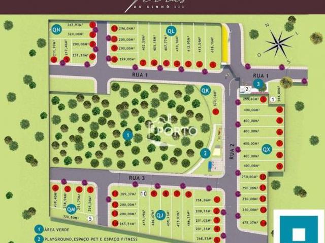 Terreno à venda, 413 m² por R$ 405.000,00 Terras do Sinhô Piracicaba/SP