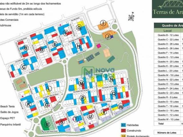 Terreno à venda, 482 m² por R$ 289.578,00 Residencial Terras de Ártemis Piracicaba/SP