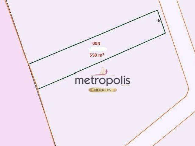 Terreno à venda, 550 m² por R$ 1.300.000,00 Vila Príncipe de Gales Santo André/SP
