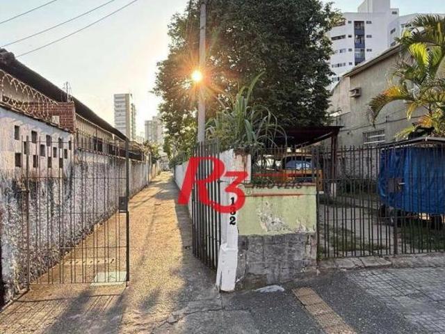 Terreno à venda, 564 m² por R$ 1.500.000,00 Campo Grande Santos/SP