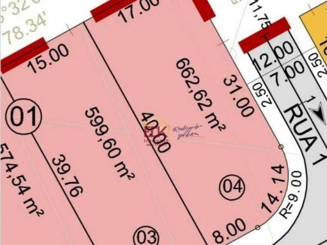 Terreno à venda, 662 m² por R$ 398.000 Vale dos Cristais Taubaté/SP