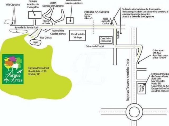Terreno à venda, 700 m² por R$ 650.000,00 GRANJA VIANA – PARQUE DAS ARTES Embu das Artes/SP