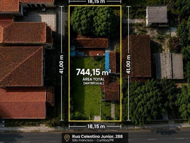 Terreno à venda, 744 m² por R$ 2.100.000,00 São Francisco Curitiba/PR