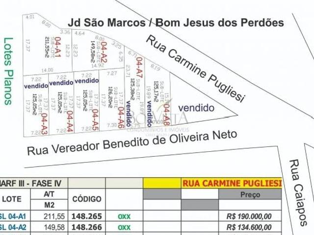 Terreno à venda Condomínio Marf Bom Jesus dos Perdões, SP