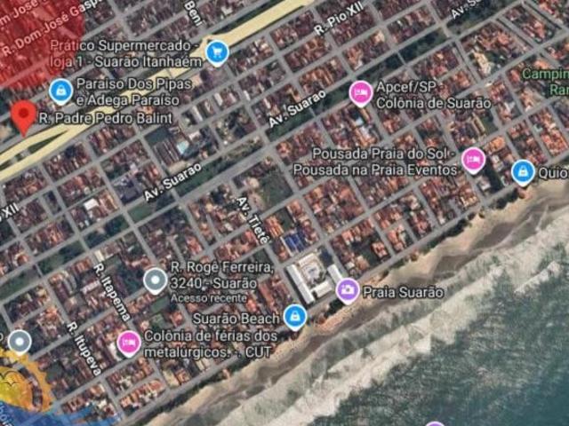 Terreno à venda em Itanhaém SP: 175,98 m² de área no bairro Jardim Suarão, apenas 900m de distancia
