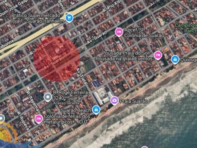 Terreno à venda em Itanhaém SP, bairro Suarão, 350,00 m² de área, apenas 250m de distancia da praia