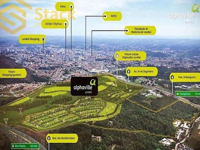 TERRENO A VENDA EM JUNDIAÍ CONDOMÍNIO FECHADO DE ALTO PADRÃO RESIDENCIAL ALPHAVILLE 1