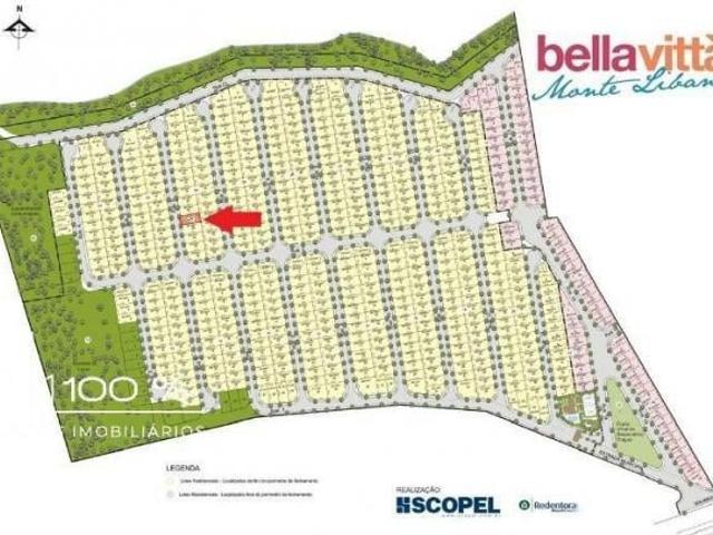 Terreno à venda no Condomínio Bella Vitta em Bady Bassitt SP: 252m² de área! Confira já!