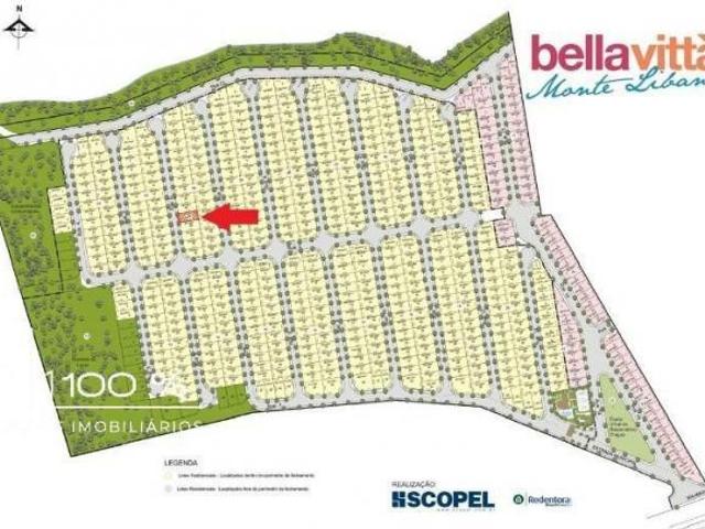 Terreno à venda no Condomínio Bella Vitta em Bady Bassitt SP: 252m² de área! Confira já!