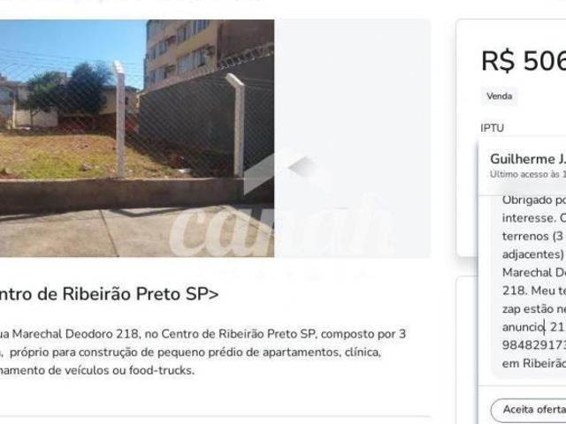 Terreno à Venda no Centro de Ribeirão Preto, 150m² – R$160mil