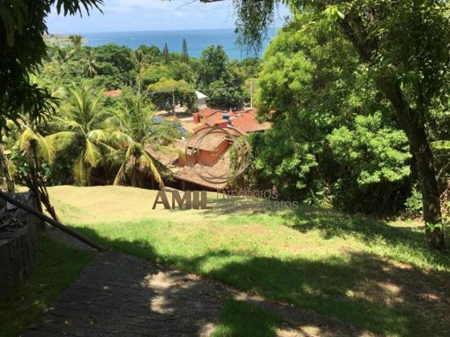 Terreno com vista para o mar, Com escritura definitiva, Praia do Curral, 600m², Ilha Bela