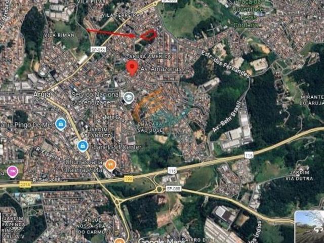 Terreno com área de 3.400m² a venda Arujá América Arujá