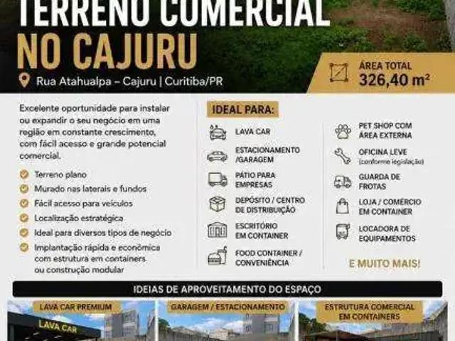 Terreno comercial para Locação em Curitiba/PR Cajuru