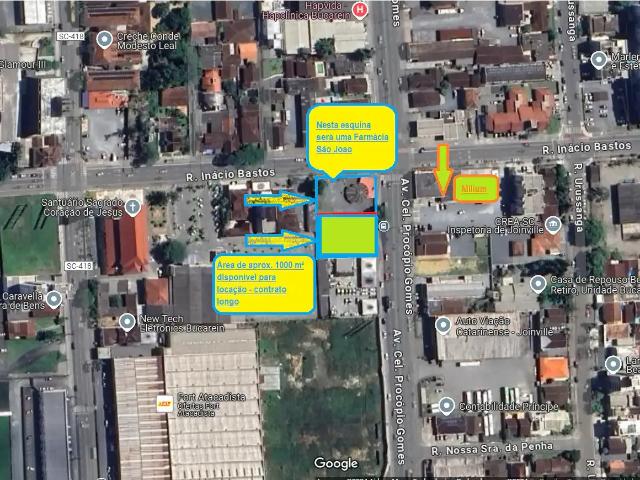 Terreno comercial para Locação em Joinville/SC Bucarein