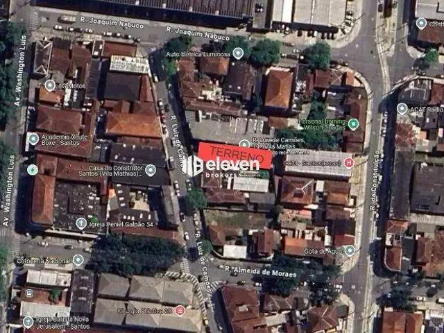 Terreno comercial para Locação em Santos/SP Vila Mathias
