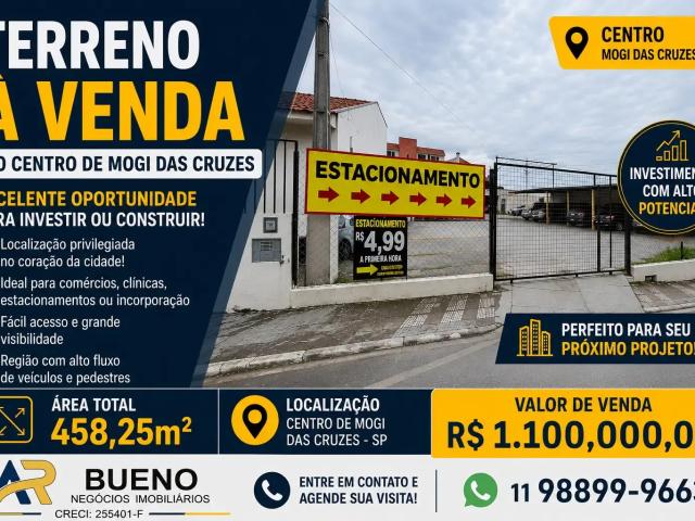 Terreno comercial para Venda em Mogi das Cruzes/SP Centro