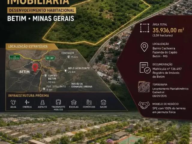 Terreno comercial para Venda em Betim/MG Cachoeira