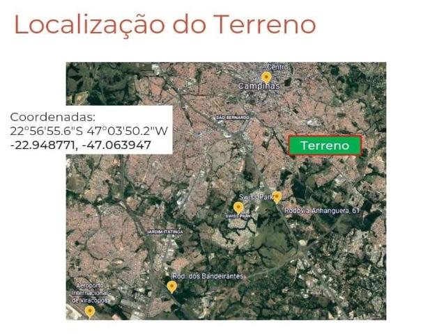 Terreno comercial para Venda em Campinas/SP Swiss Park