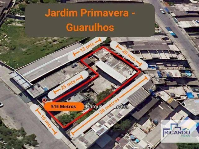 Terreno comercial para Venda em Guarulhos/SP Parque Primavera