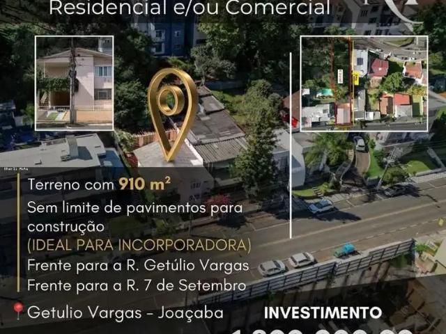 Terreno comercial para Venda em Joaçaba/SC Centro 4 Quartos
