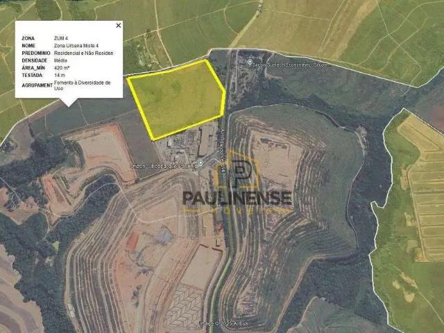 Terreno comercial para Venda em Paulínia/SP Parque da Represa