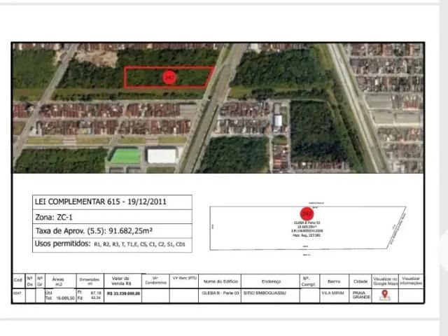 Terreno comercial para Venda em Praia Grande/SP Jardim Real