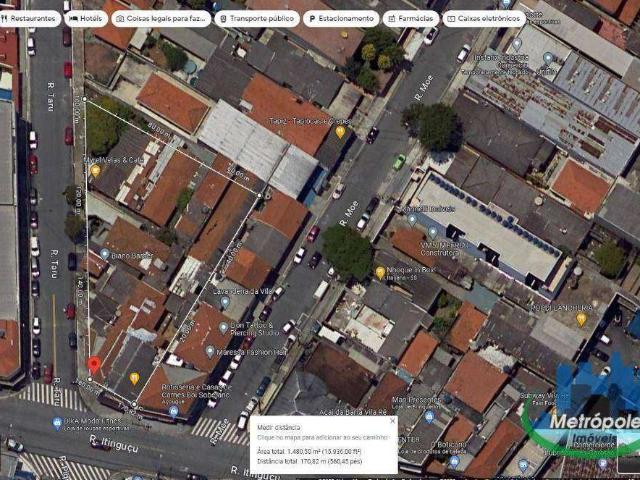 Terreno comercial para Venda em São Paulo/SP Vila Ré