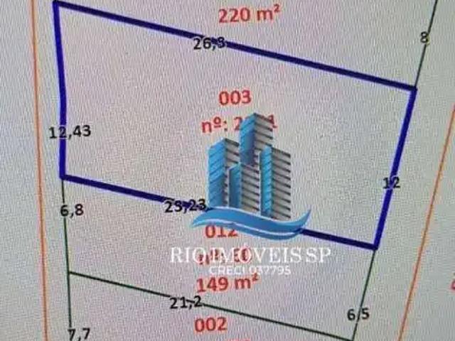 Terreno comercial para Venda em Santo André/SP Parque Novo Oratório
