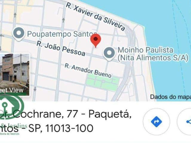 Terreno comercial para Venda em Santos/SP Paquetá