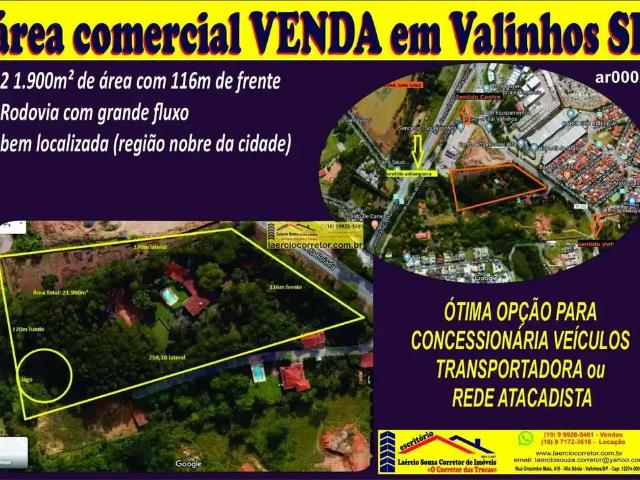 Terreno comercial para Venda em Valinhos/SP Dois Córregos