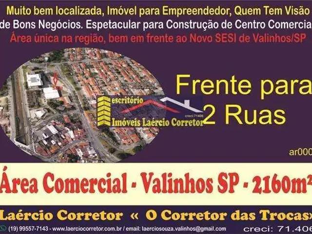 Terreno comercial para Venda em Valinhos/SP Jardim São Paulo