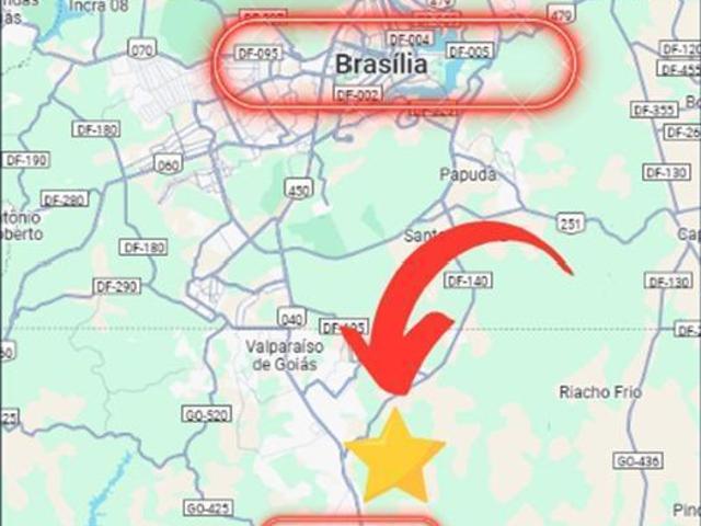Terreno de frente para BR040, 45km de Brasília Área / Terreno à Venda, 3577.00 por R$ 1450000.00 no