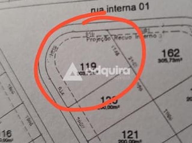 Terreno em Cará cará, Ponta Grossa/PR de 303m² à venda por R$ 349.900,00
