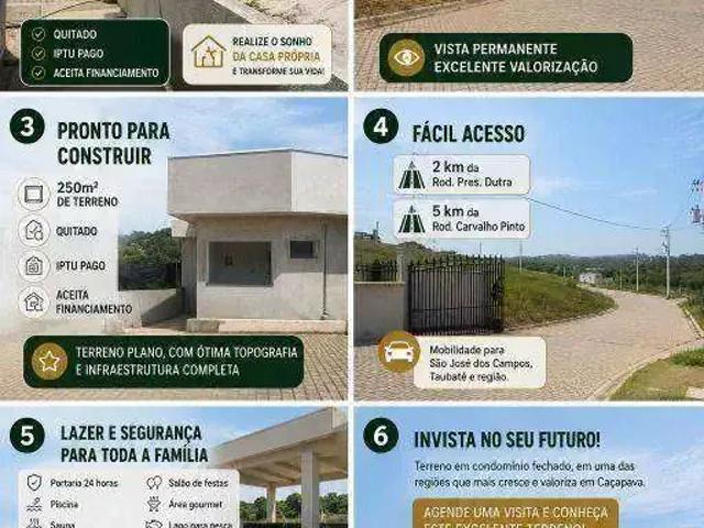 Terreno em Condomínio para Venda em Caçapava/SP Sítio Portal Vila Rica