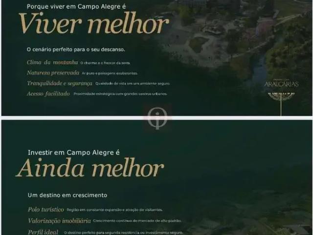 Terreno em Condomínio para Venda em Campo Alegre/SC Belo Horizonte