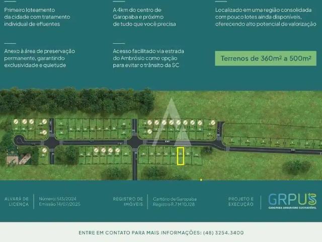 Terreno em Condomínio para Venda em Garopaba/SC Pedra Branca