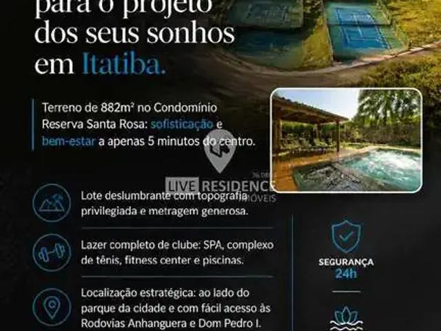 Terreno em Condomínio para Venda em Itatiba/SP Reserva Santa Rosa