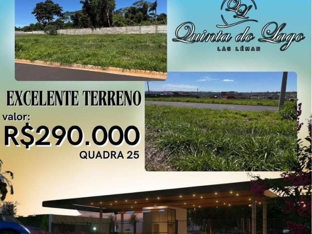 Terreno em Condomínio para Venda em São José do Rio Preto/SP Quinta do Lago Lac Léman