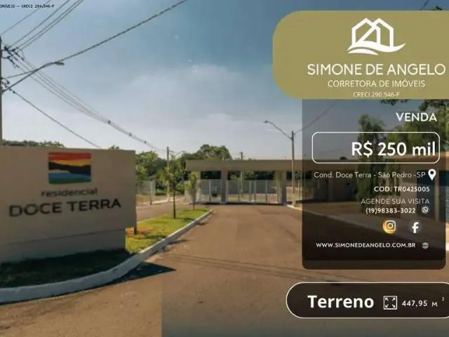 Terreno em Condomínio para Venda em São Pedro/SP Centro