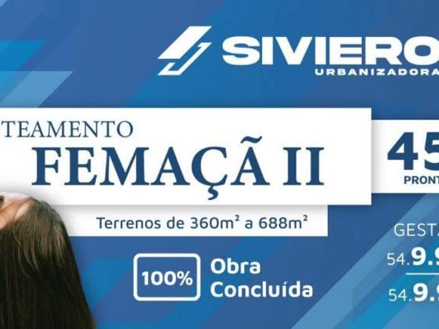Terreno em Femaçã, Veranópolis/RS de 379m² à venda por R$ 189.160,00