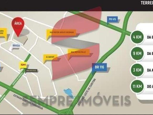 Terreno em Guatupê, São José dos Pinhais/PR de 14000m² à venda por R$ 3.290.000,00