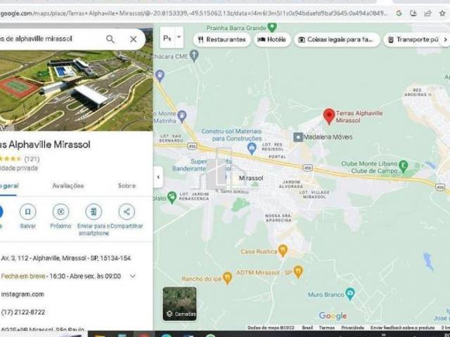Terreno en Condomínio para venda em Terras Alphaville Mirassol de 304.00m²