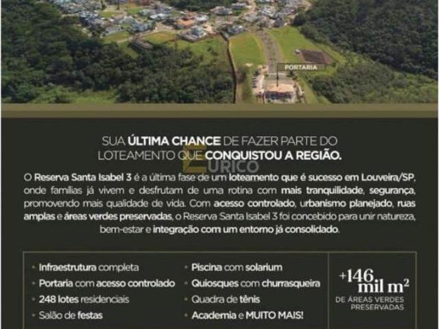 Terreno en Condomínio para venda em Condomínio Santa Isabel Fase III de 500.00m²