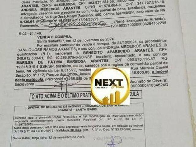 TERRENO IMPERDÍVEL EM IGARATÁ SP: OPORTUNIDADE DE INVESTIMENTO COM DOCUMENTAÇÃO OK PARA FINANCIAMENT