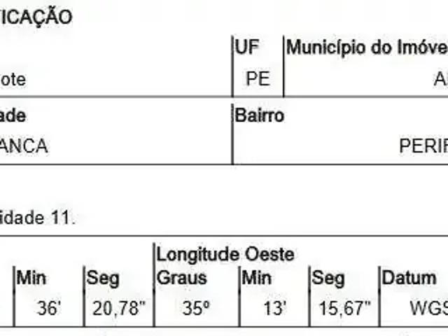 Terreno / Lote para Venda em Aliança/PE Zona Rural 1 Quartos
