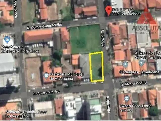 Terreno / Lote para Venda em Americana/SP Vila Rehder