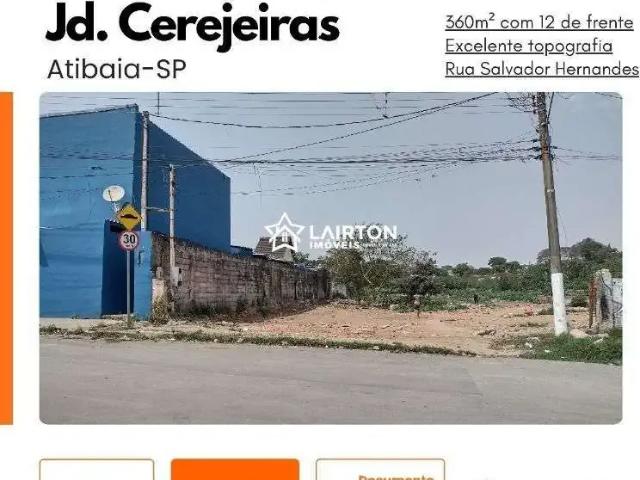 Terreno / Lote para Venda em Atibaia/SP Jardim das Cerejeiras