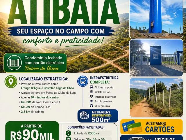 Terreno / Lote para Venda em Atibaia/SP Usina