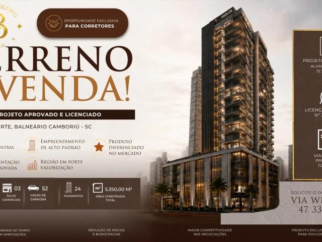Terreno / Lote para Venda em Balneário Camboriú/SC Pioneiros