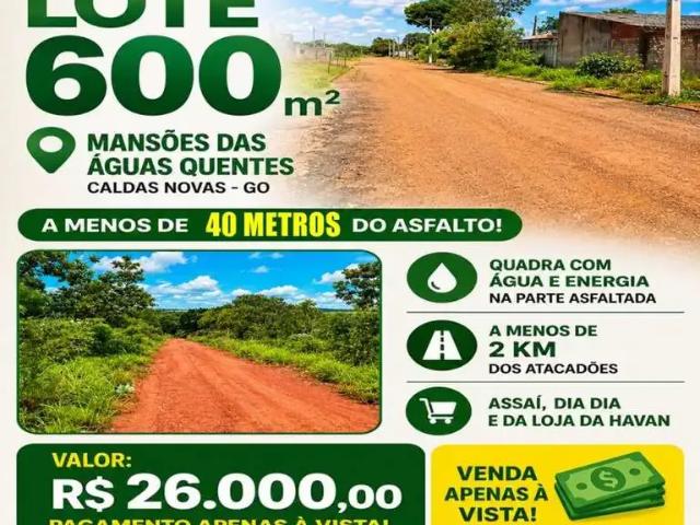 Terreno / Lote para Venda em Caldas Novas/GO Mansões Águas Quentes